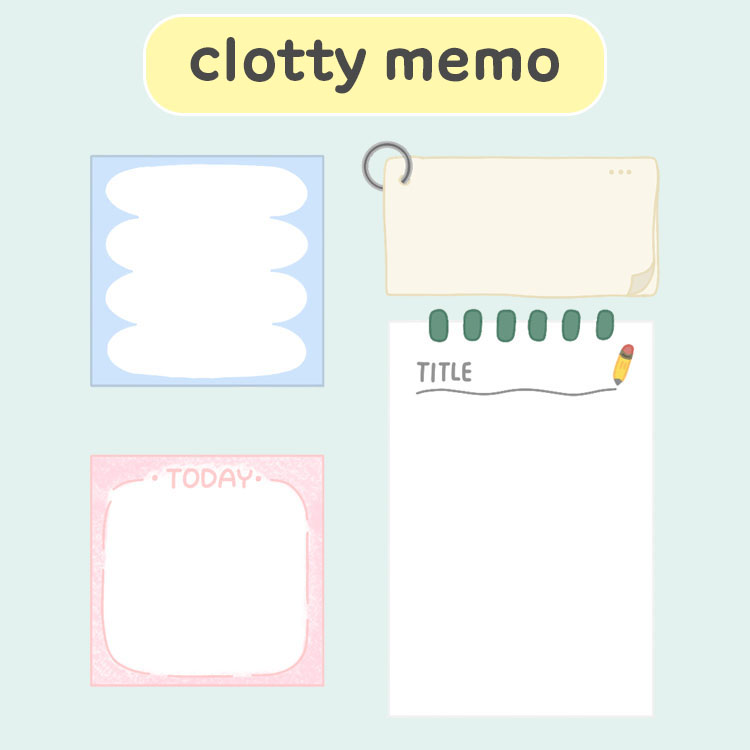 clotty memo set | Webudding