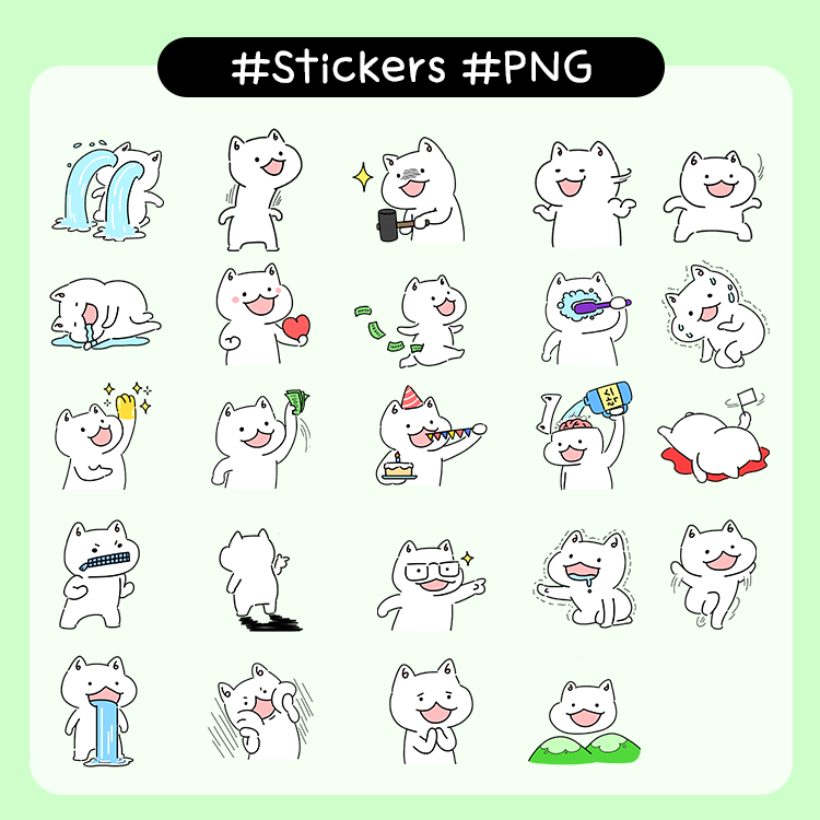 24 types of simple Mung-Mung-I stickers | Webudding