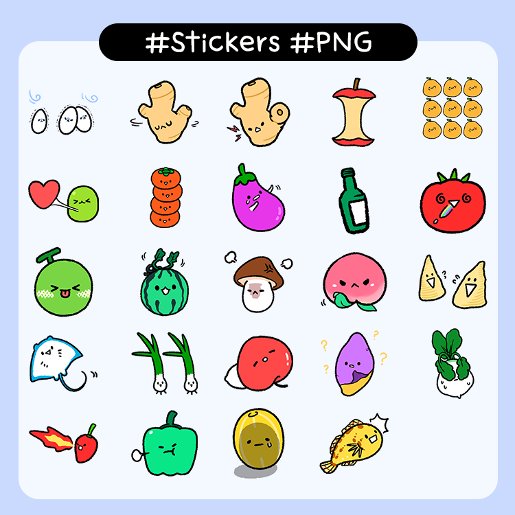 Cute friends stickers 24ea. | Webudding