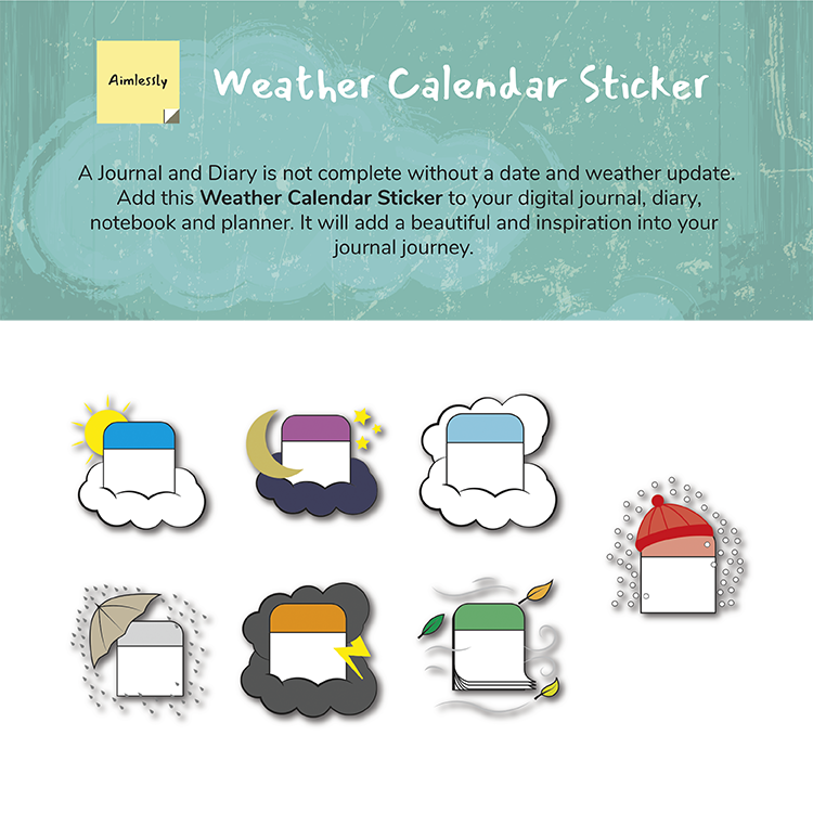 Weather Calendar Sticker | 위버딩