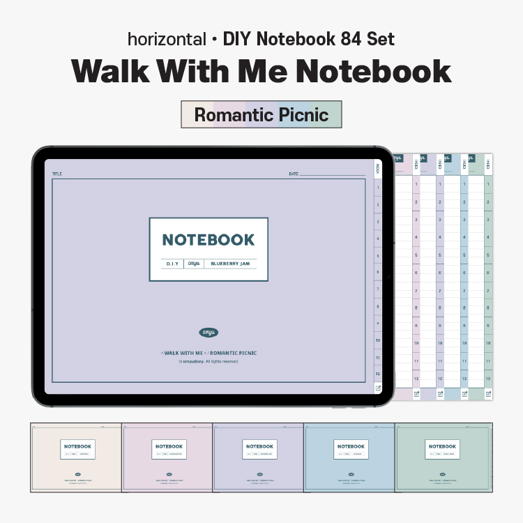 Walk With Me Notebook | Romantic Picnic | Webudding
