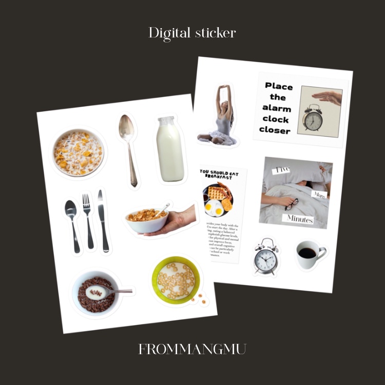 morning sticker set | Webudding