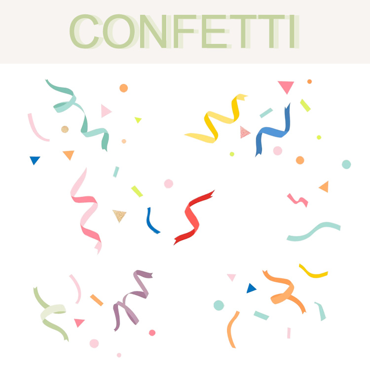 Color confetti stickers | Webudding