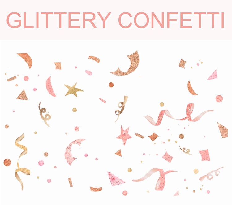 Glittery Confetti Sticker | Webudding
