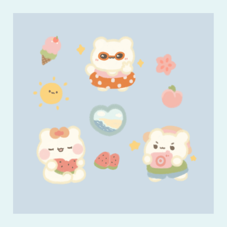 Toyu summer sticker | Webudding