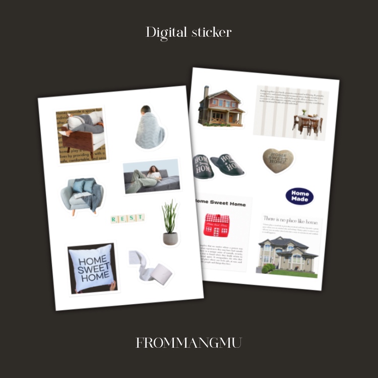 home sweet home sticker set | Webudding