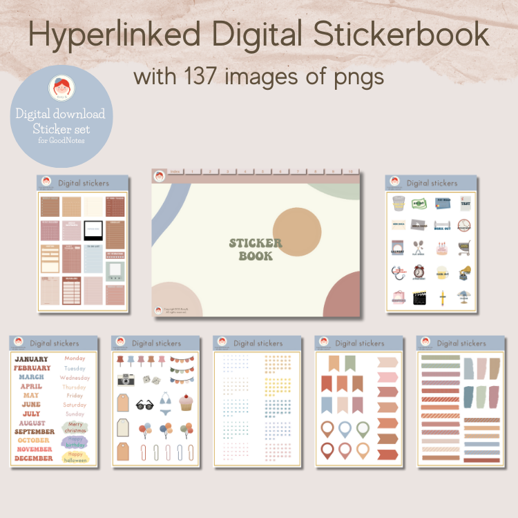 Hyperlinked Stickerbook & Sticker set | Webudding