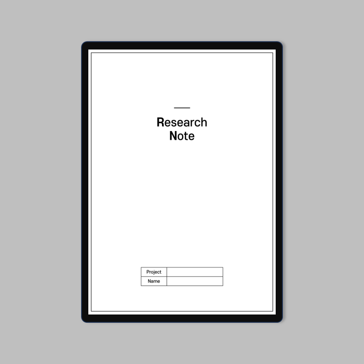Research note (portrait version) | Webudding