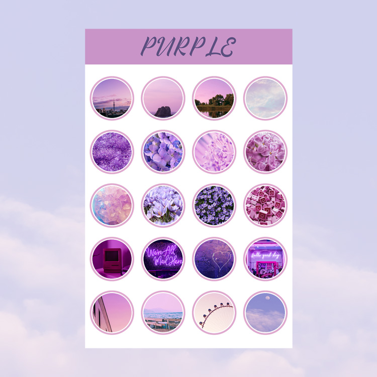 Purple stickers | Webudding
