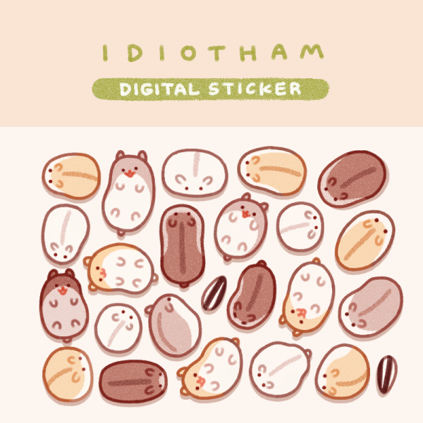 Cute Idiot Hamster Sticker | Webudding