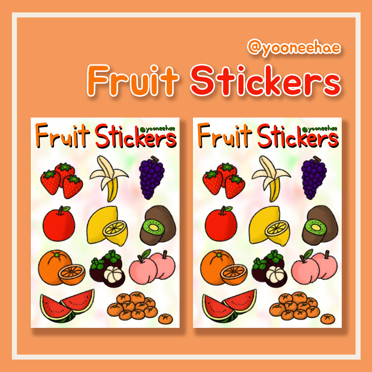 Cute fruit stickers | Webudding