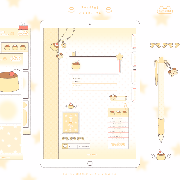 푸딩 노트패드 | 하이퍼링크 / 스티커 세트 | 위버딩