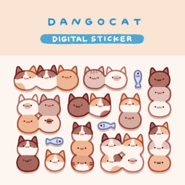 Dango Cat Sticker | Webudding