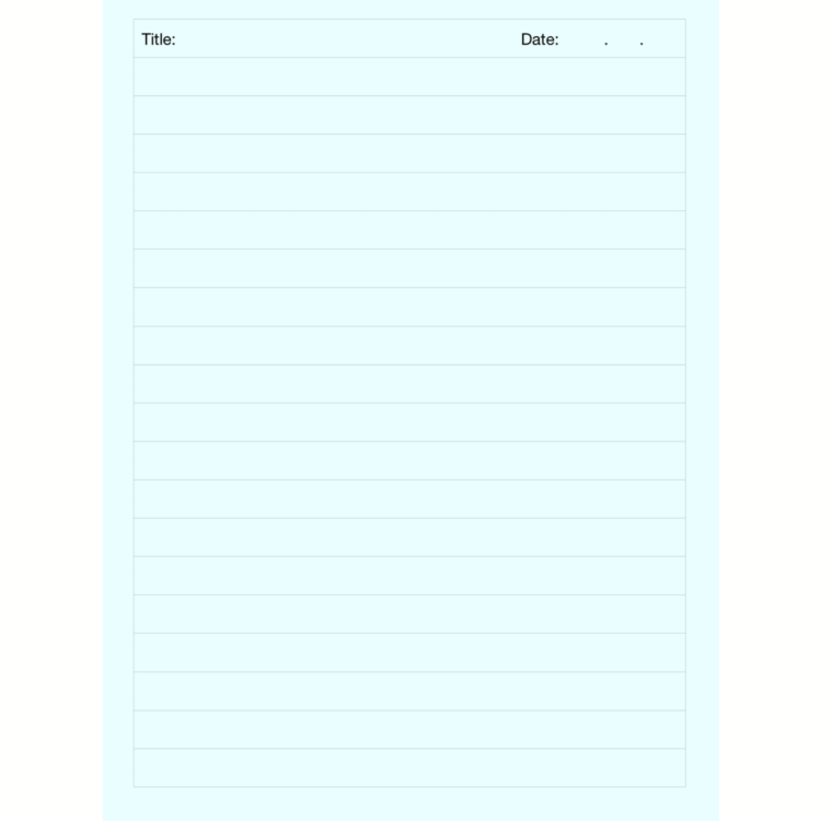 Basic note_sky blue | Webudding