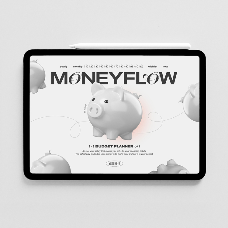 MONEYFLOW budget planner+sticker set | Webudding
