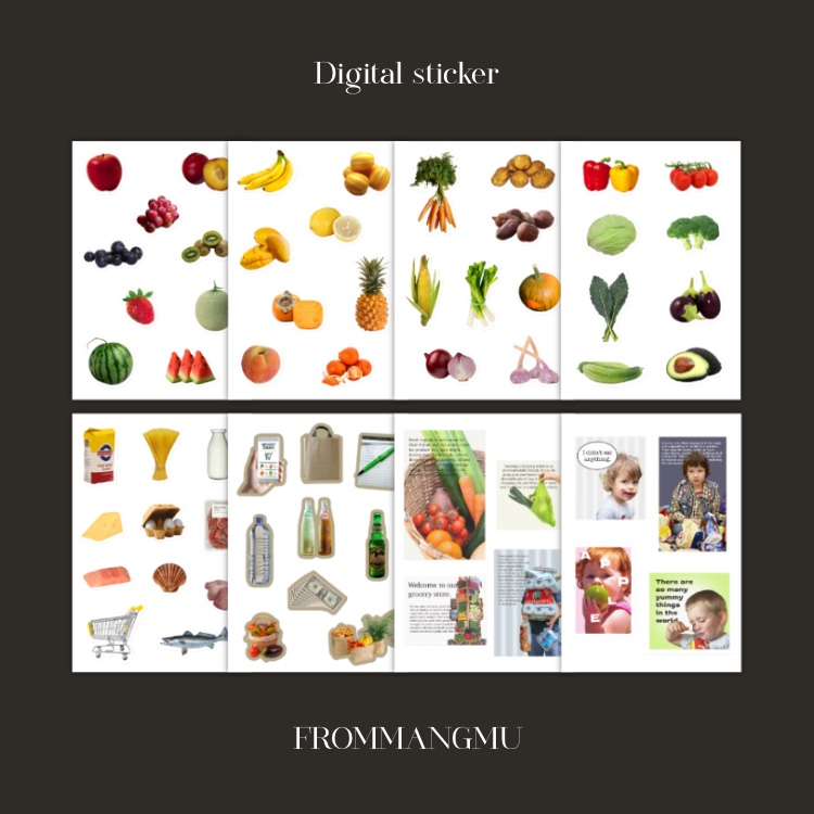 Grocery sticker pack | Webudding