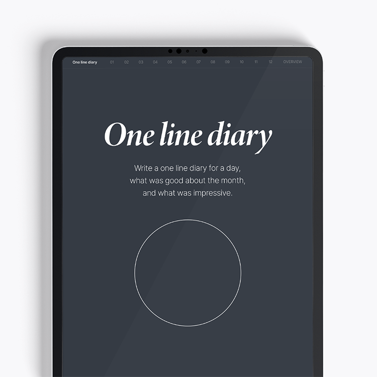 One line diary(Dark) | Webudding