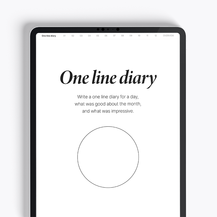 One line diary | Webudding