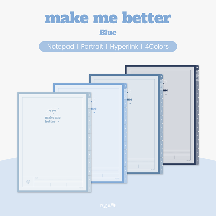make me better Notebook set (Blue ver.) | Webudding