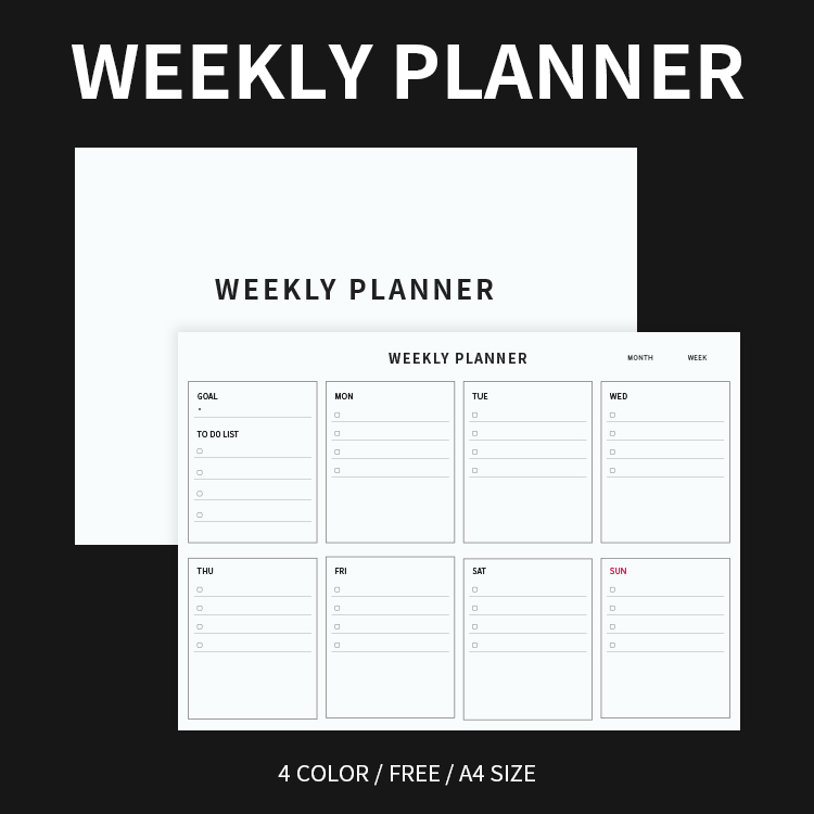 [Record] Weekly free planner | Webudding