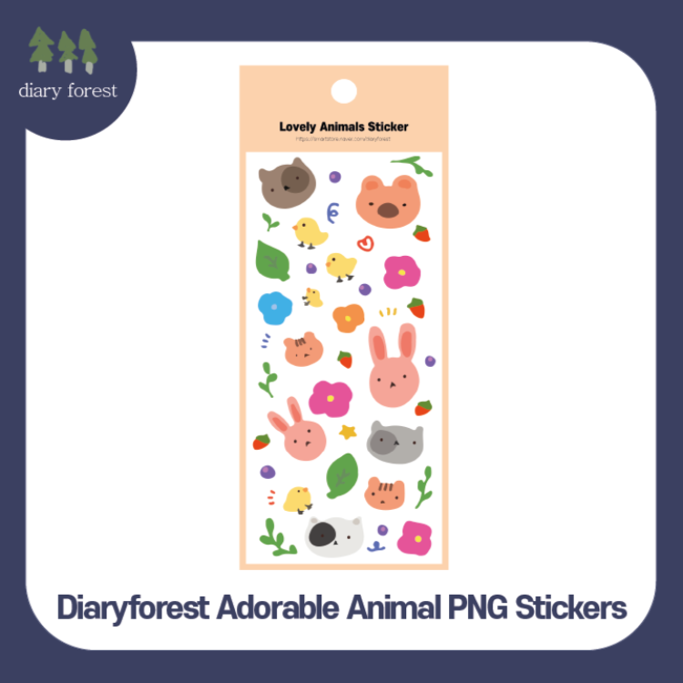 [Diary Forest] animal illust PNG stickers | Webudding