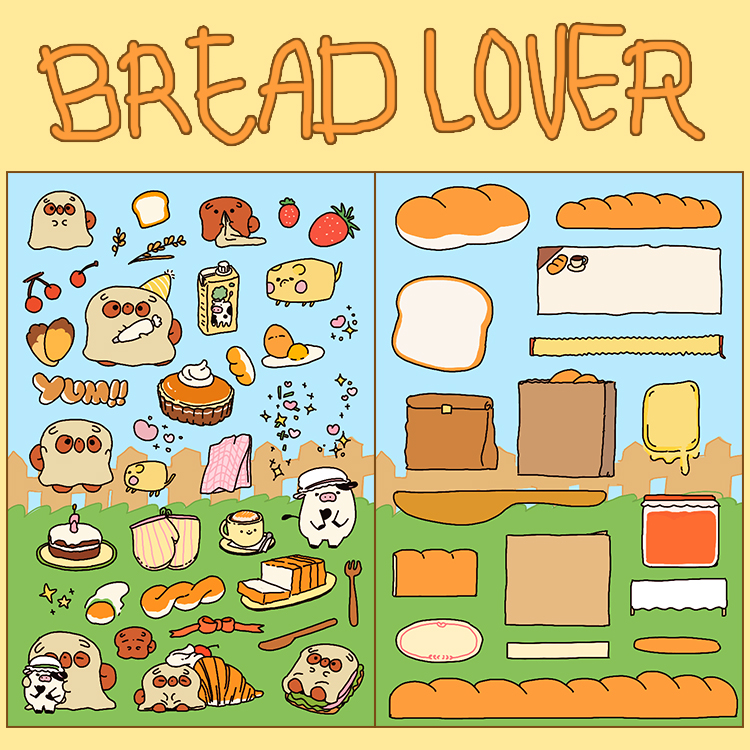 BREAD LOVER STICKER | Webudding