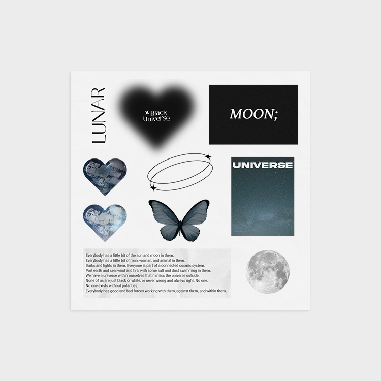 Lunar Pieces Stickers | Webudding
