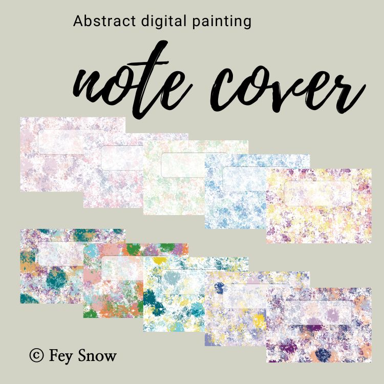 [Note Cover] flower abstract art 10 Note Cover Designs-horizontal | Webudding