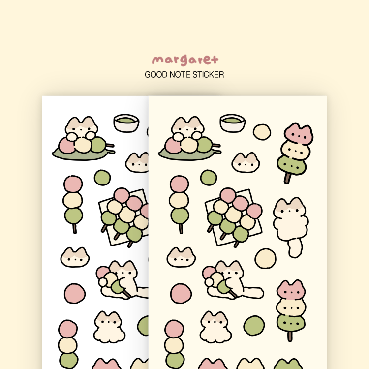 dango cat sticker | Webudding