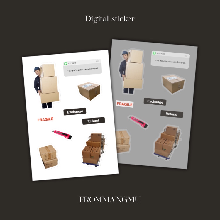 Package delivery sticker | Webudding