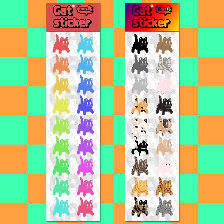 Surprised Pixel Cat | Webudding