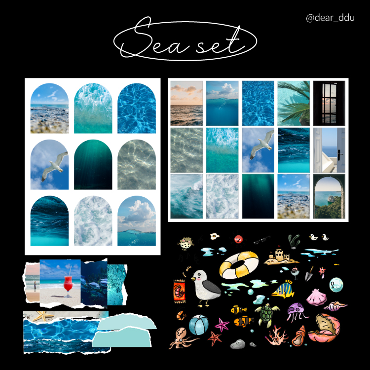 sea set sticker | Webudding