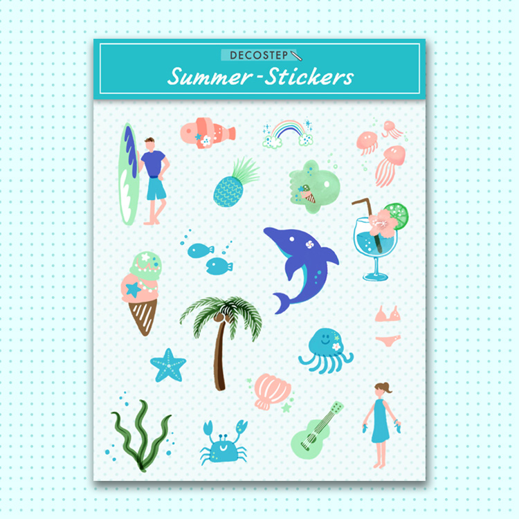 여름 스티커 - summer stickers! | Webudding