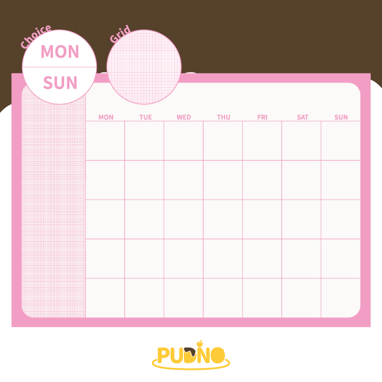 PUDINO Colorful Undated Monthly Planner | Webudding