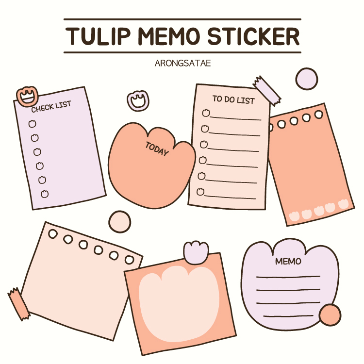 TULIP MEMO STICKER | Webudding