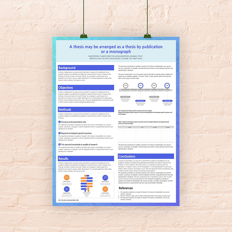 (90x120cm) Academic poster ppt template | Webudding