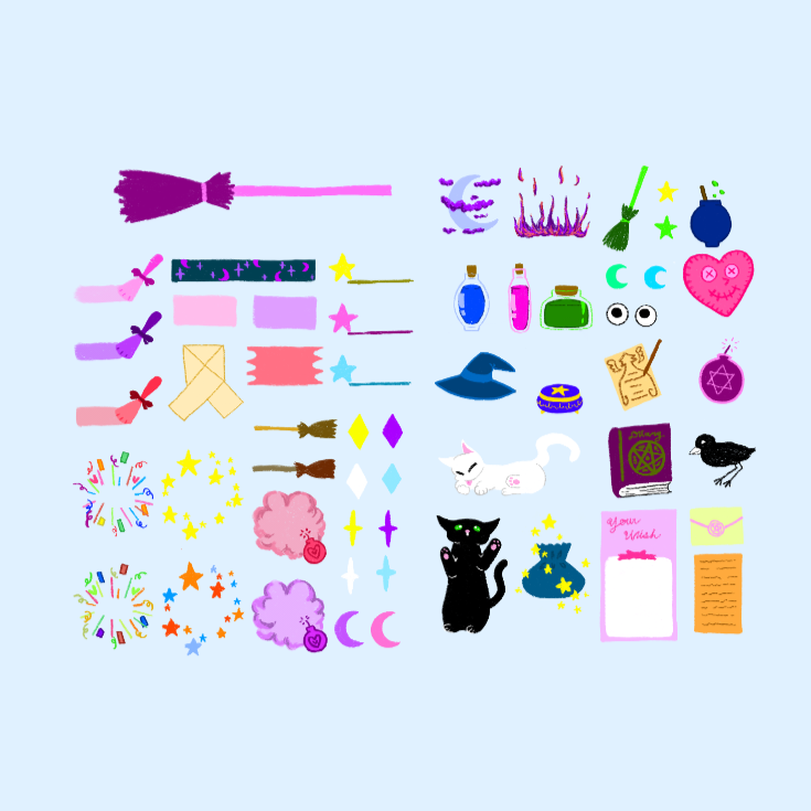 witch sticker pack | Webudding