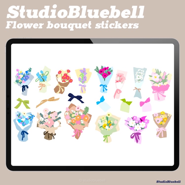 Flower bouquet stickers | Webudding