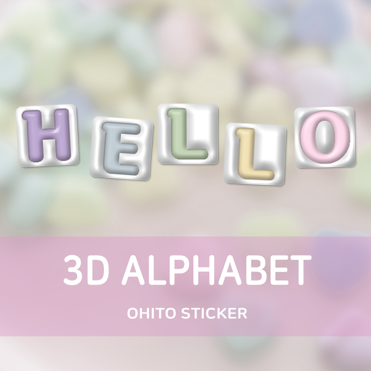 3D ALPHABET STICKER | Webudding