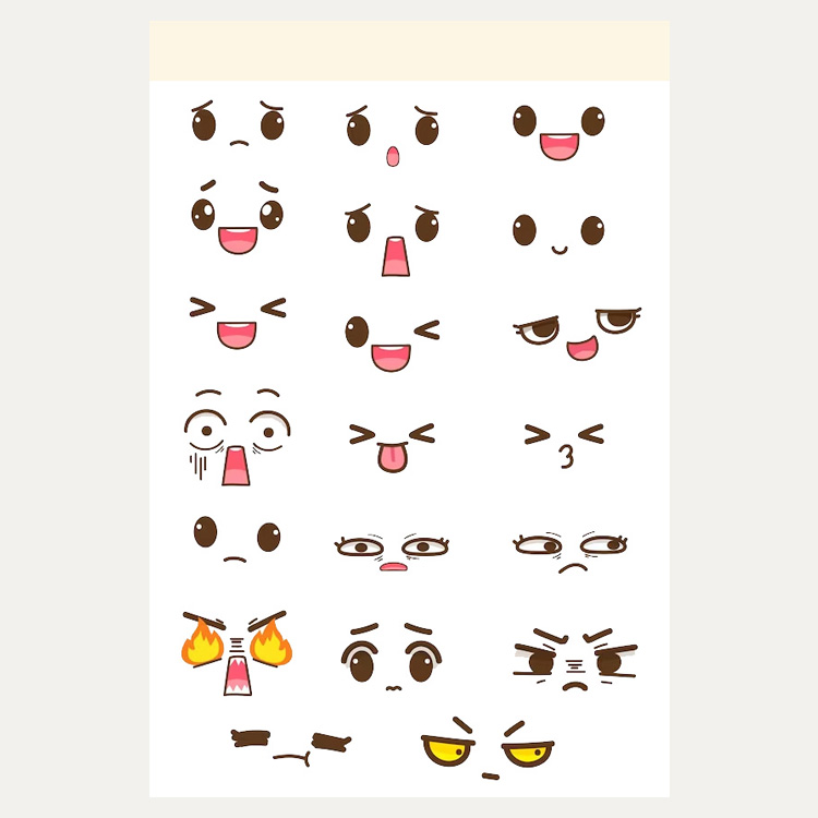 Facial emoticon sticker | Webudding