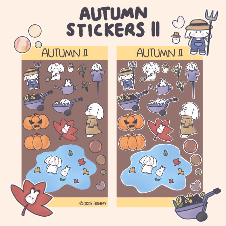 [Odds Bunny] Autumn Stickers II | Webudding