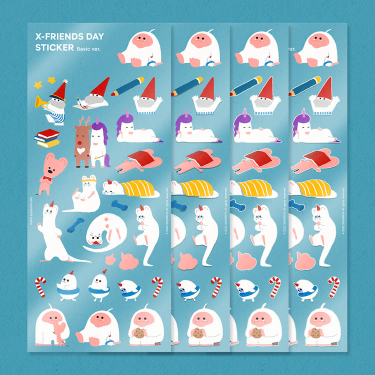 X-Friends Day Sticker (4Types) | Webudding