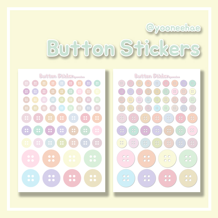 Pastel button stickers | Webudding