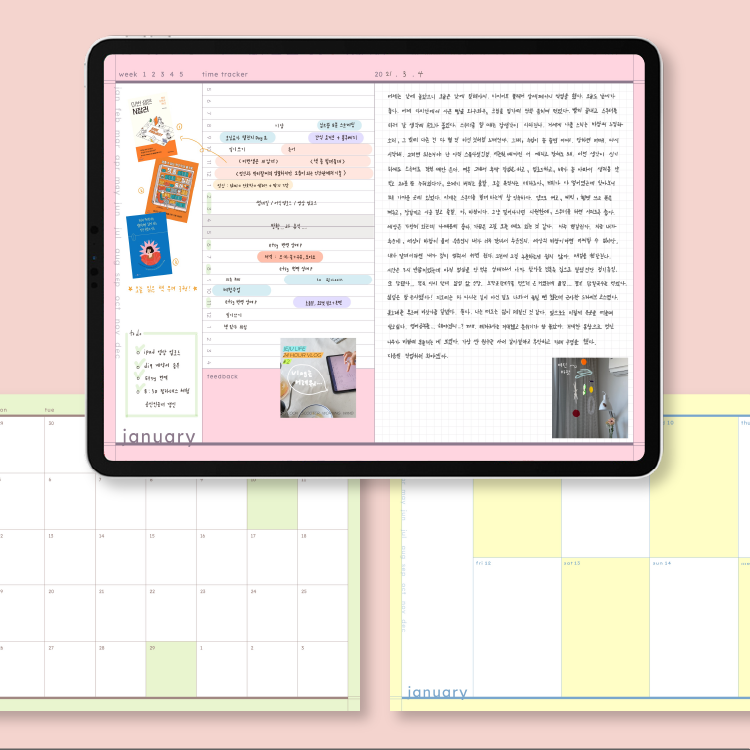 Undated Simple Yearly Diary Pastel 3 colors | Webudding