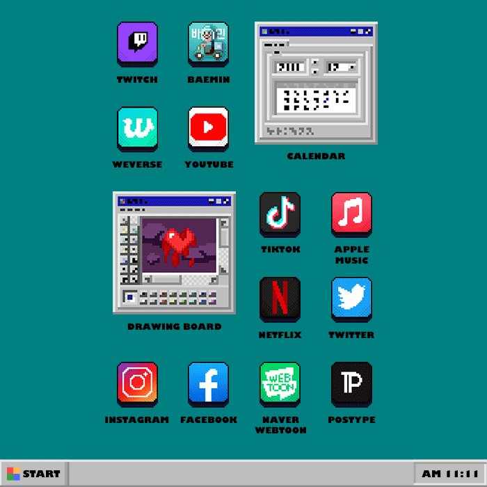 Retro Windows 95 Pixel Sticker | Webudding