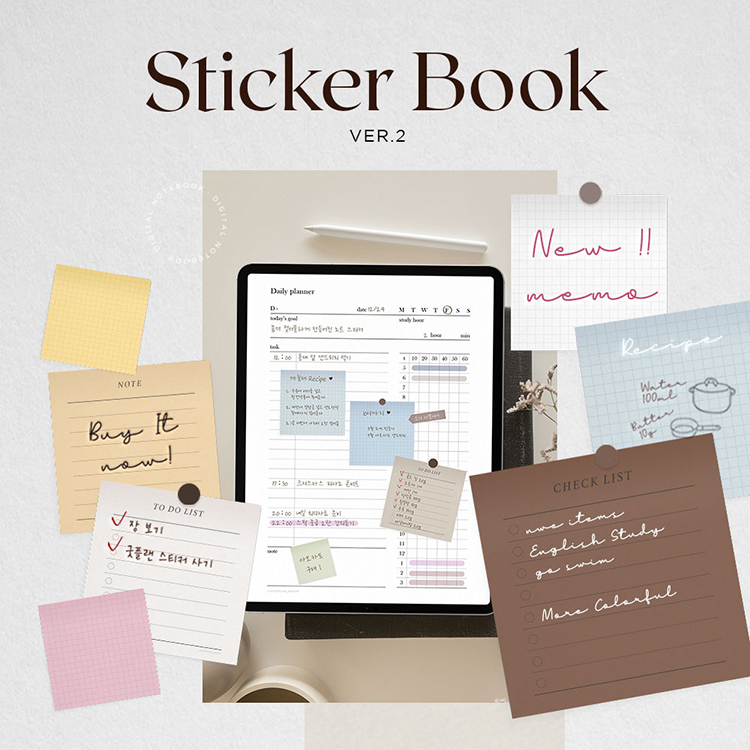 iPad notes template Daily lined memo sticker Goodnote Notability ...