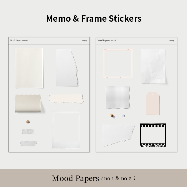 Mood Memo & Frame stickers(No.1 & No.2) | Webudding