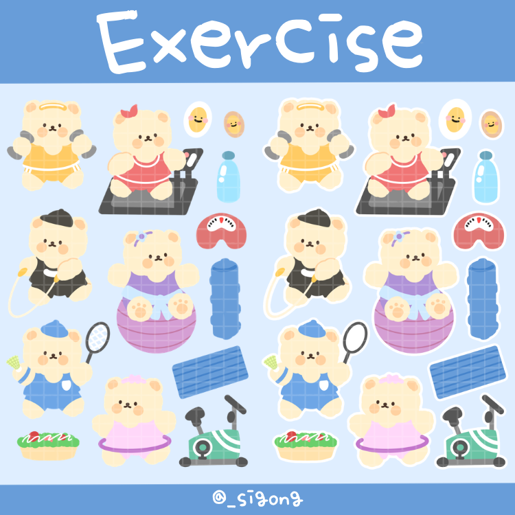 exercise sticker | Webudding
