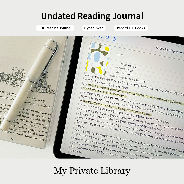 Undated Reading Journal(Record 100 Books) | Webudding
