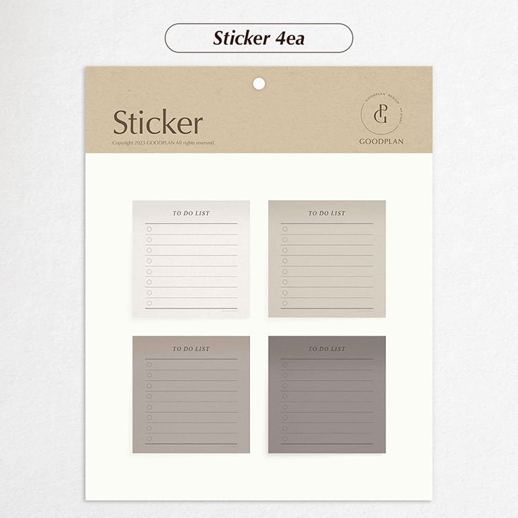 Goodplan Paper Memo To-do list Sticker 4ea | Webudding